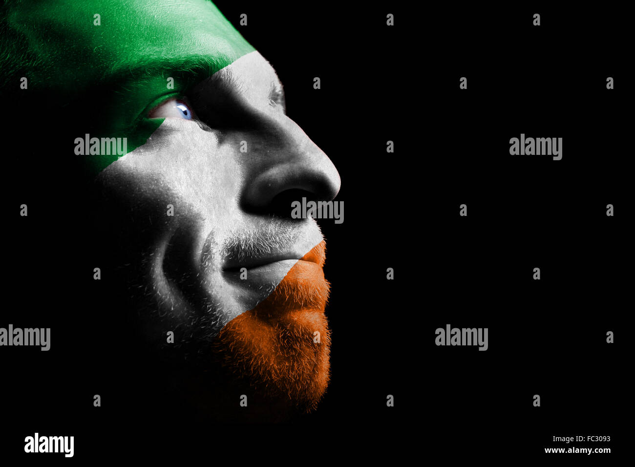 Irish Flag Face Paint High Resolution Stock Photography and Images - Alamy