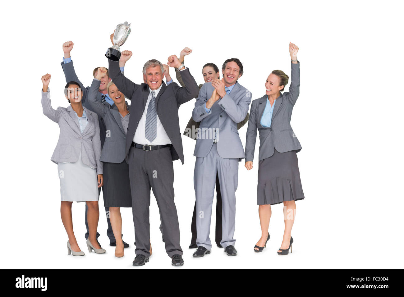 Staff cheering Cut Out Stock Images & Pictures - Alamy