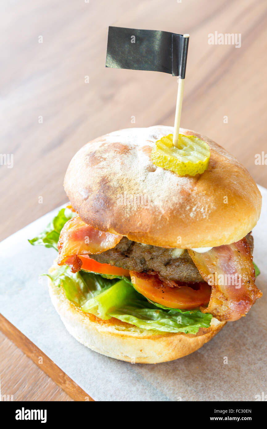 Angus beef cheese hamburger hi-res stock photography and images - Alamy