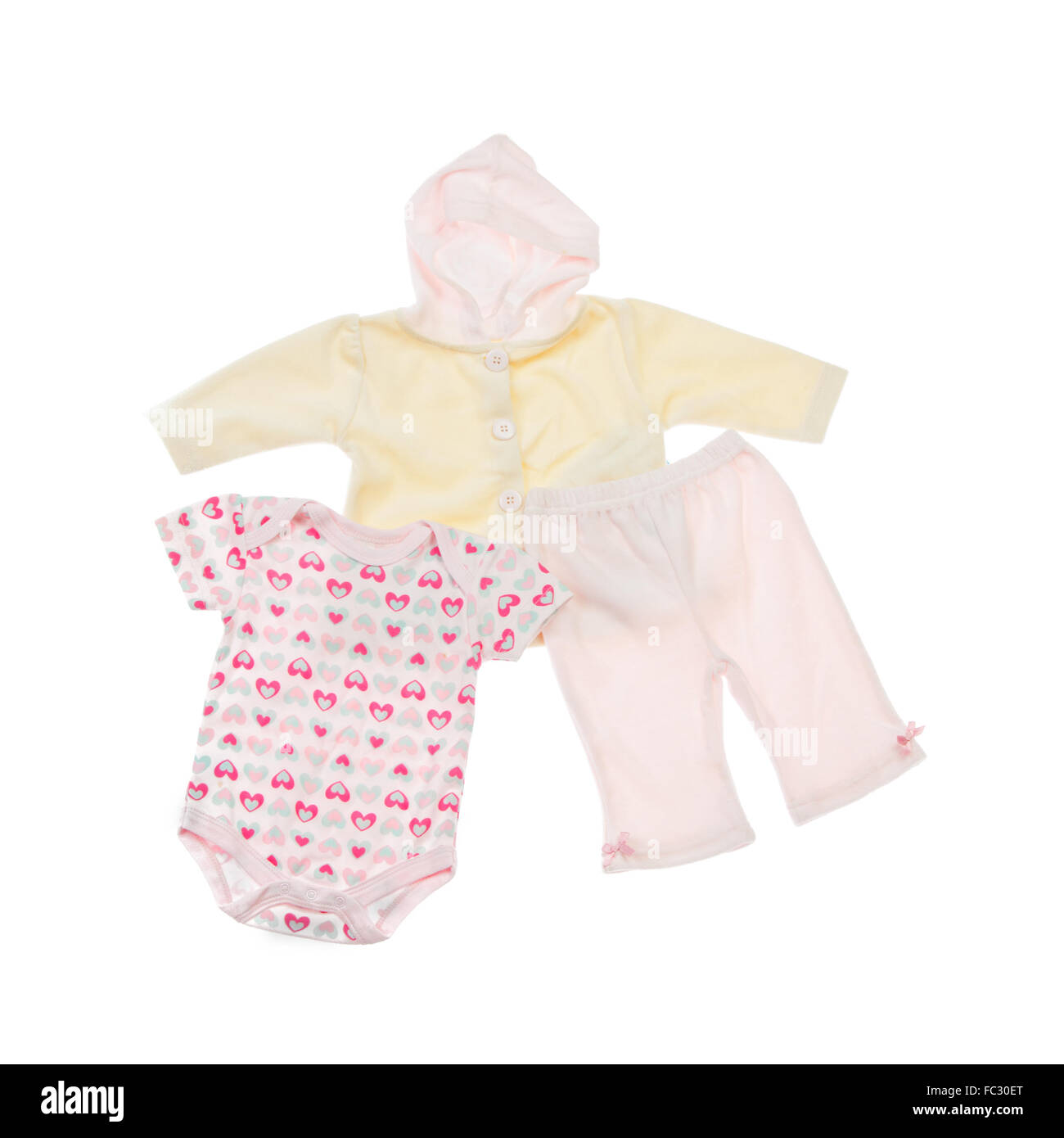 kids clothes set isolated on white Stock Photo - Alamy