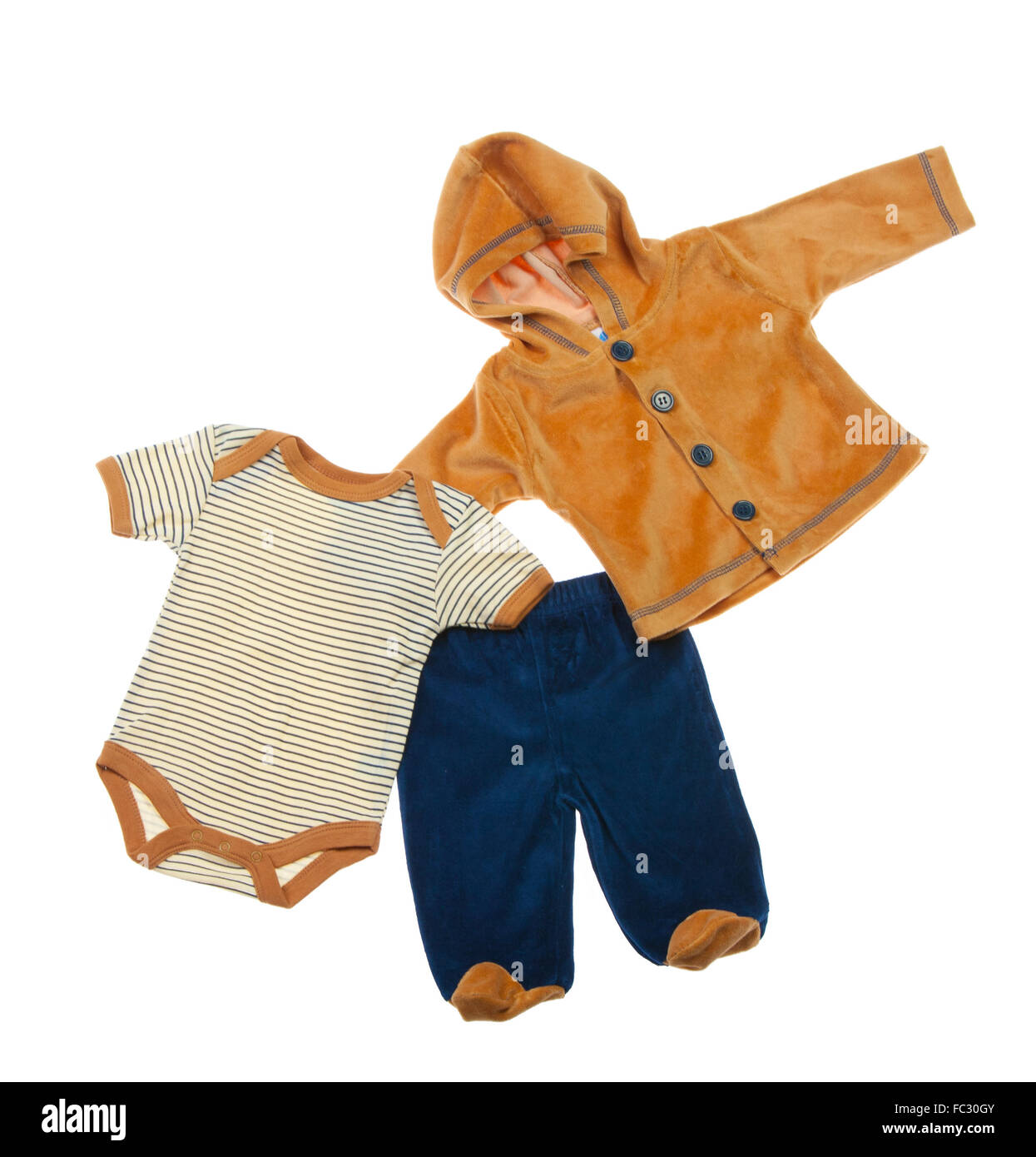 kids clothes set isolated on white Stock Photo - Alamy