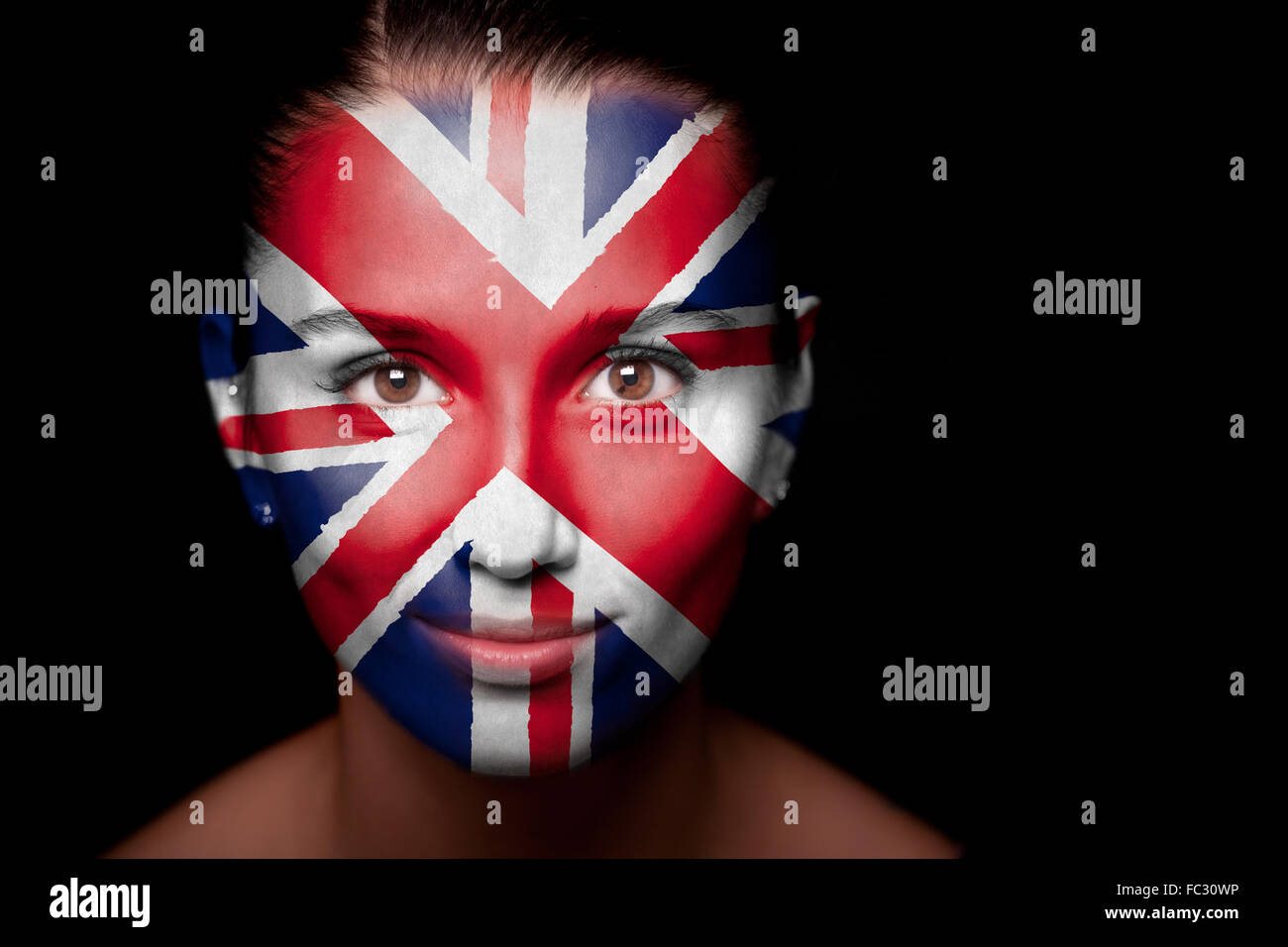 England flag face paint hi-res stock photography and images - Alamy