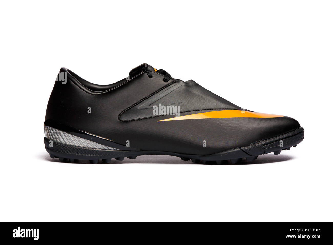 Old football boots boot Cut Out Stock Images & Pictures - Alamy