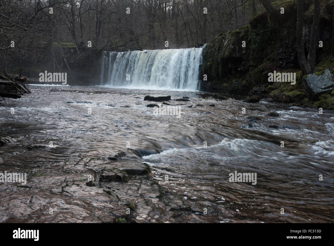 Waterfalls, waterfall country, Brecon Beacons, mid Wales Stock Photo ...