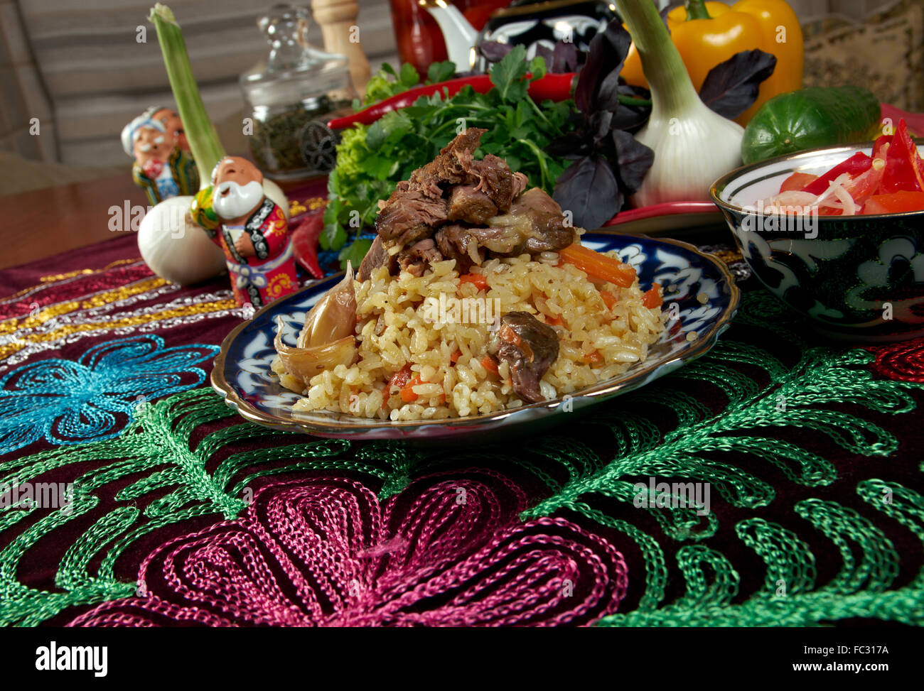 Uzbek pilaf Stock Photo - Alamy