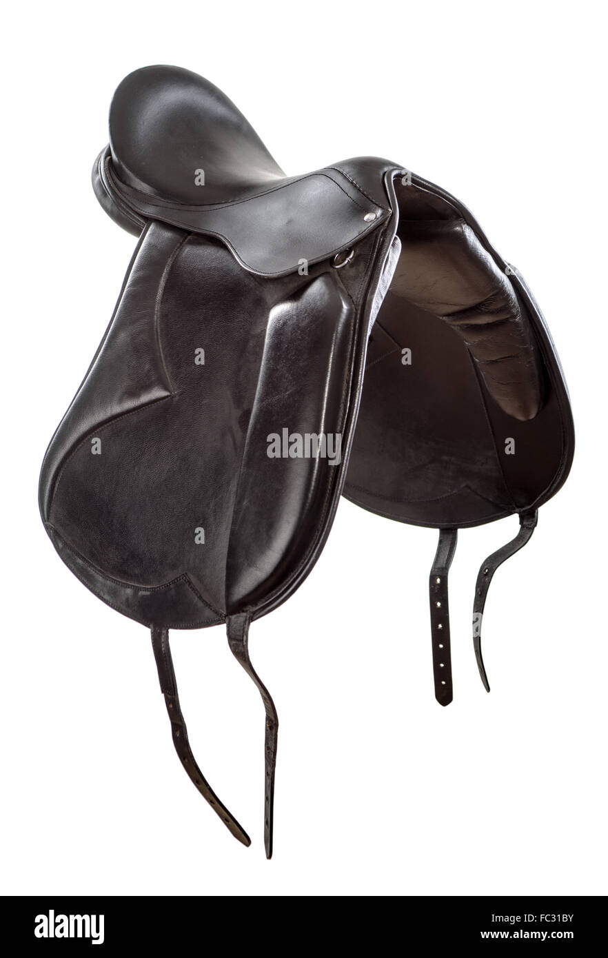 Equestrian leather saddle Cut Out Stock Images & Pictures - Alamy