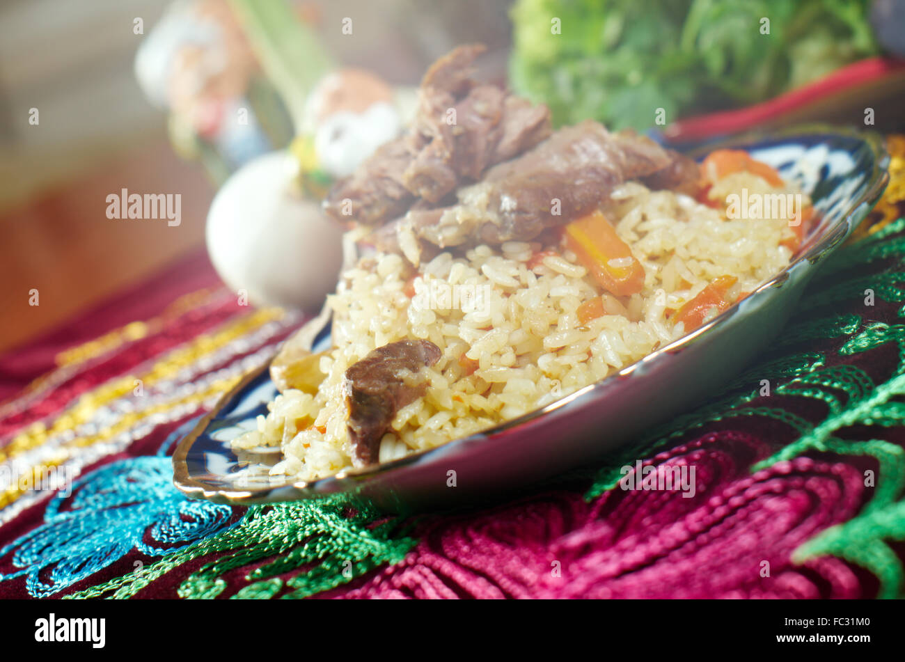 Uzbek pilaf Stock Photo - Alamy