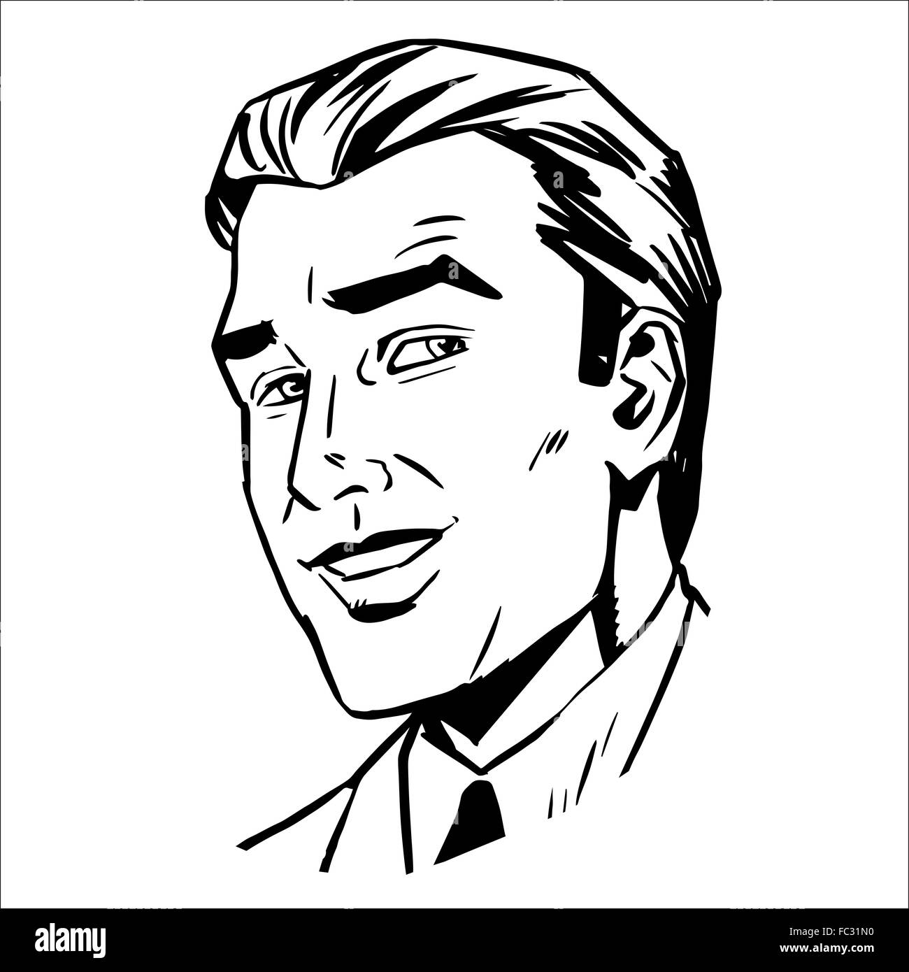 Face man smiling Black and White Stock Photos & Images - Alamy