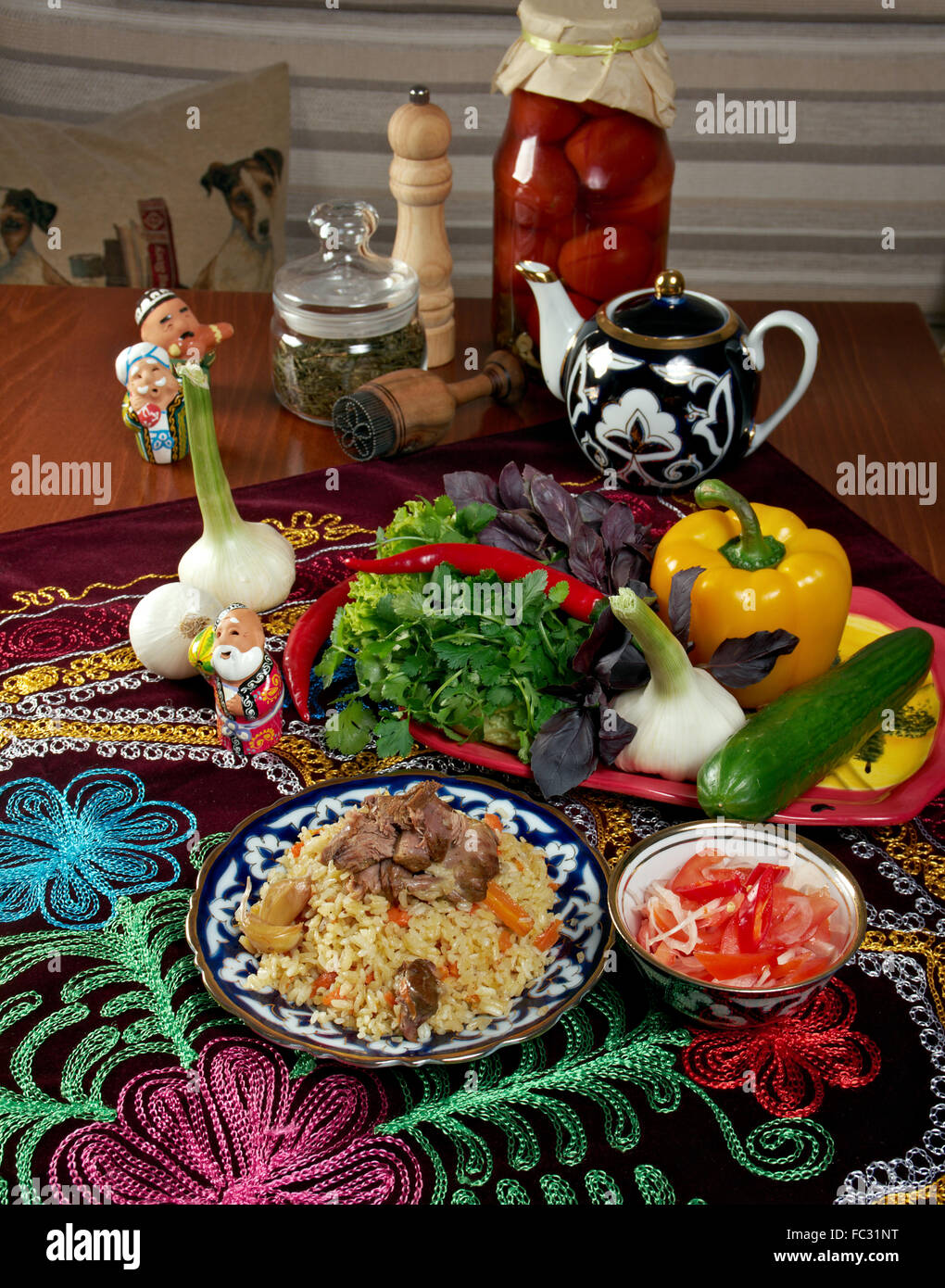 Uzbek pilaf Stock Photo - Alamy