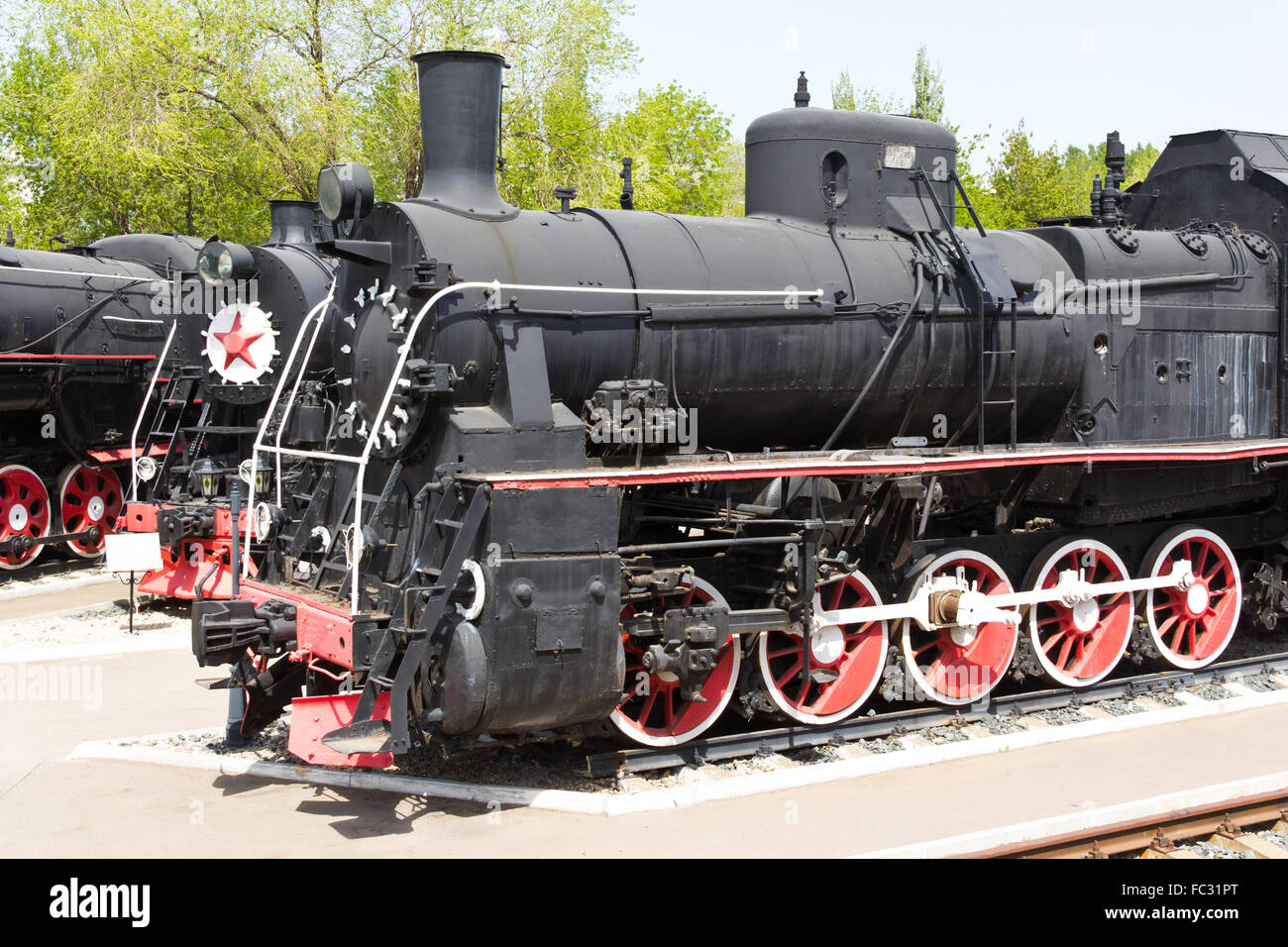 Rail road locomotive Stock Photo - Alamy