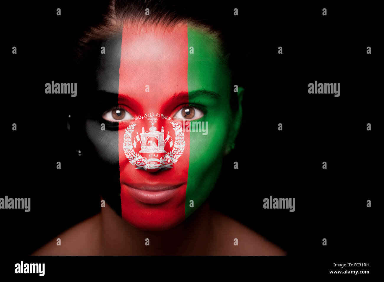 Portrait of a woman with the flag Stock Photo - Alamy