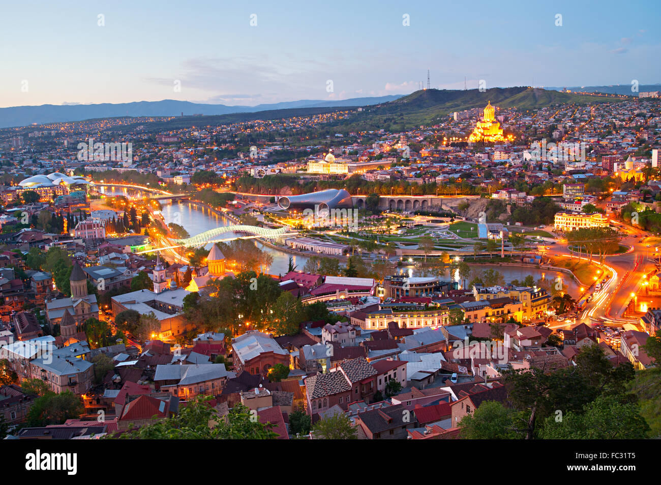 Tbilisi panorama, Georgia Stock Photo - Alamy
