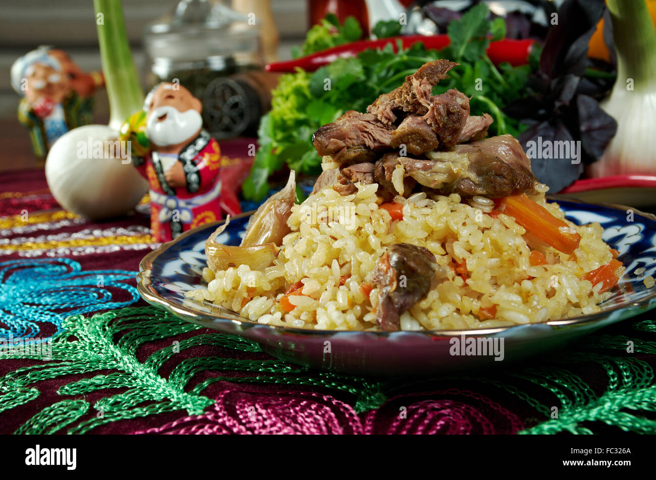 Uzbek pilaf Stock Photo - Alamy