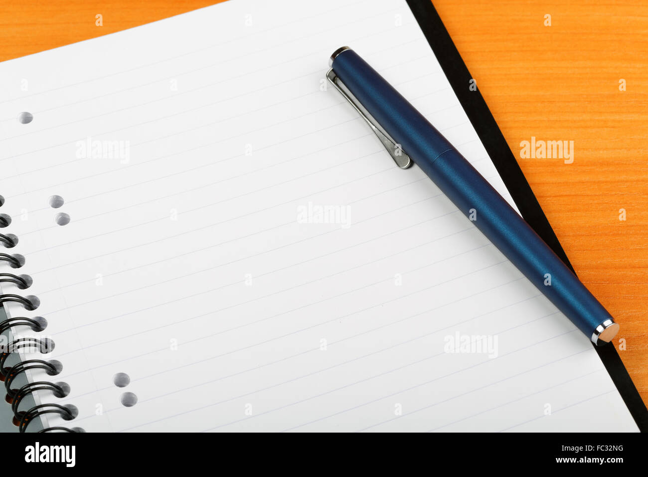 open notebook and pen for writing close-up Stock Photo - Alamy