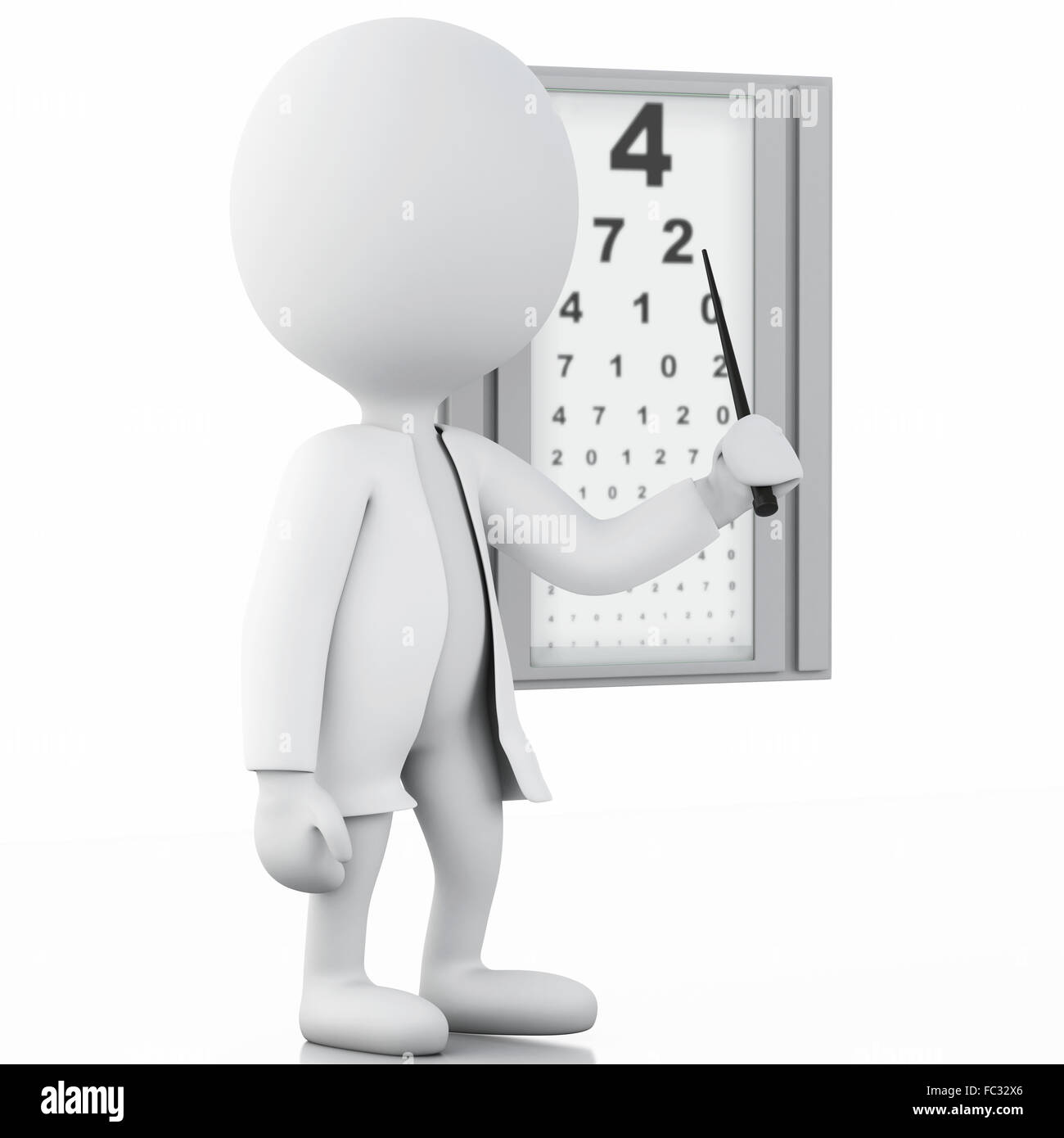 3d white people optician Stock Photo - Alamy