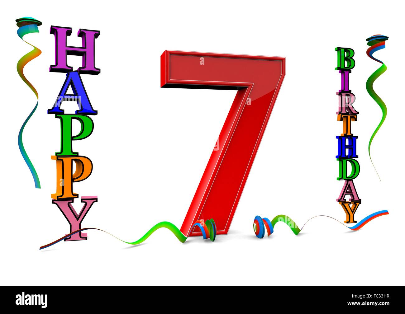 7 year old birthday cake hi-res stock photography and images - Alamy