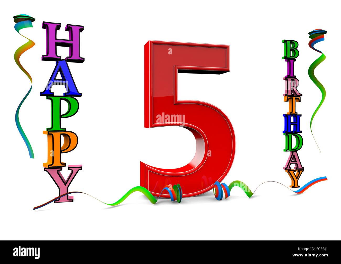 Happy 5. Birthday Stock Photo - Alamy