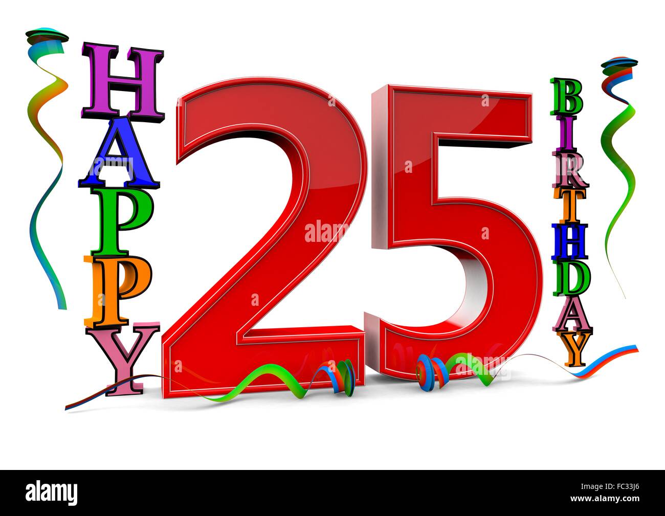 Happy 25. Birthday Stock Photo - Alamy