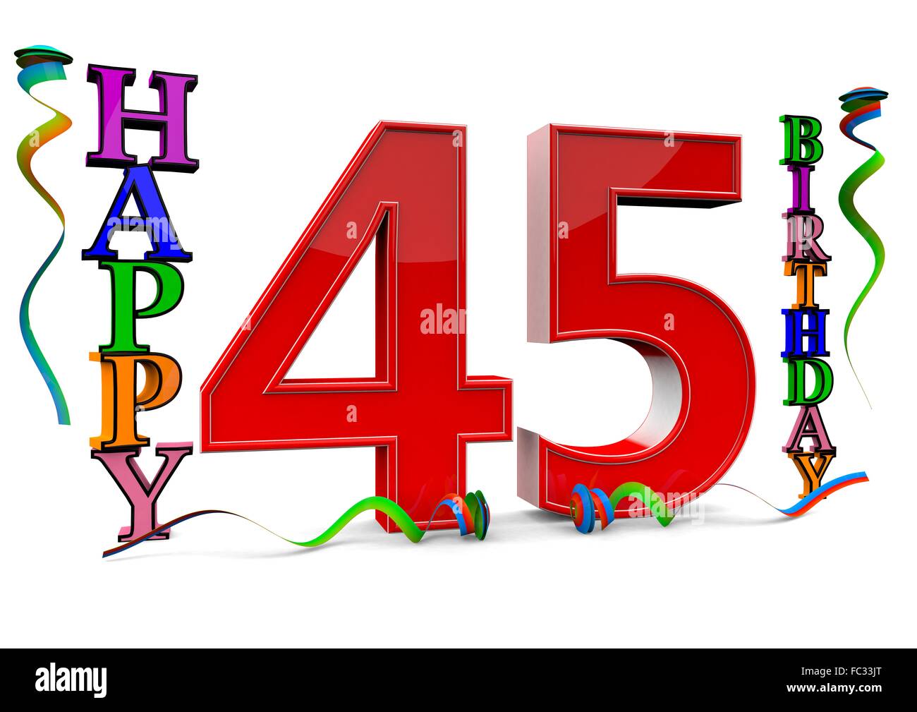 Happy 45 birthday hi-res stock photography and images - Alamy