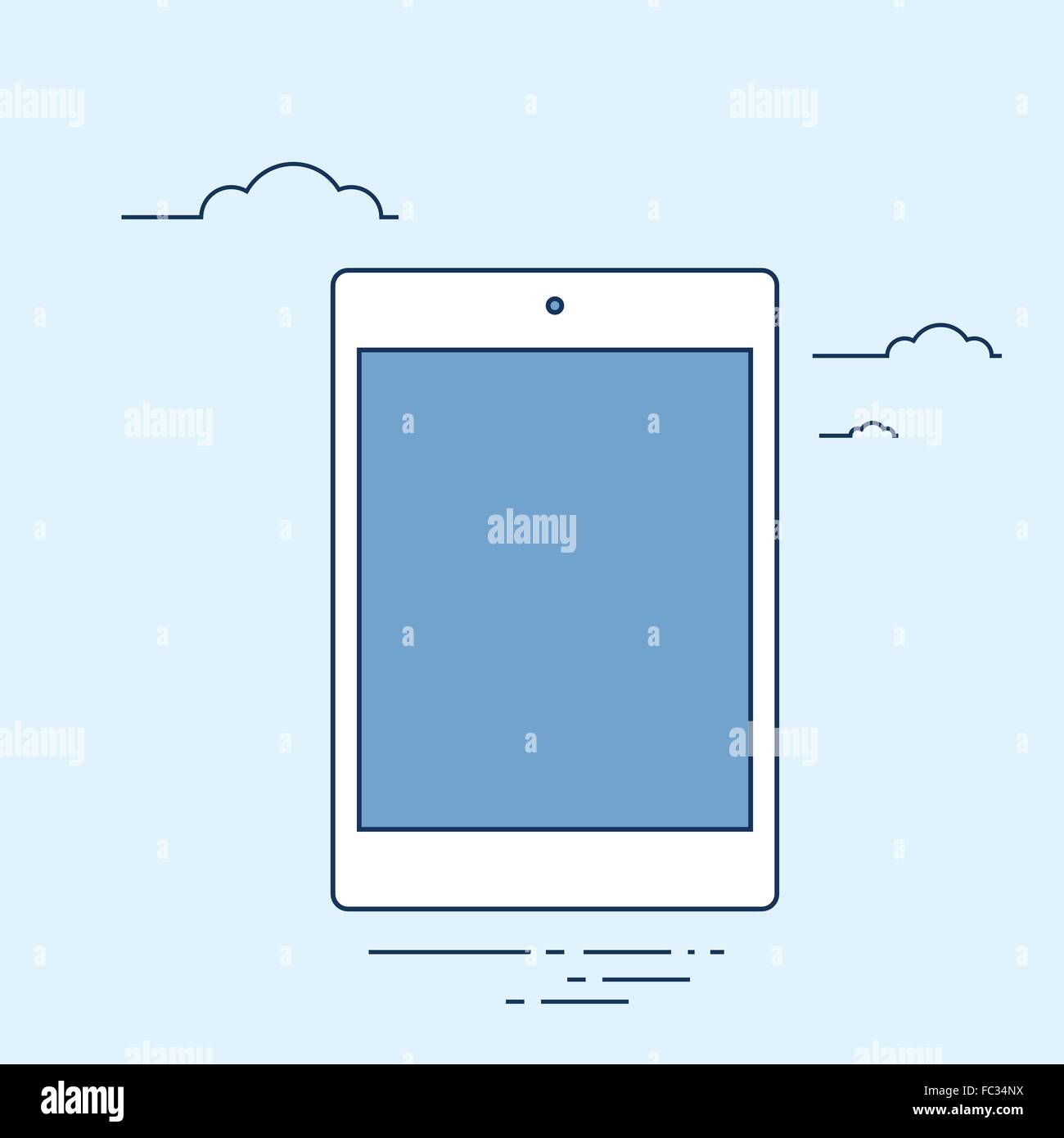 Tablet Blank Screen Computer Digital Device Stock Vector Image & Art ...