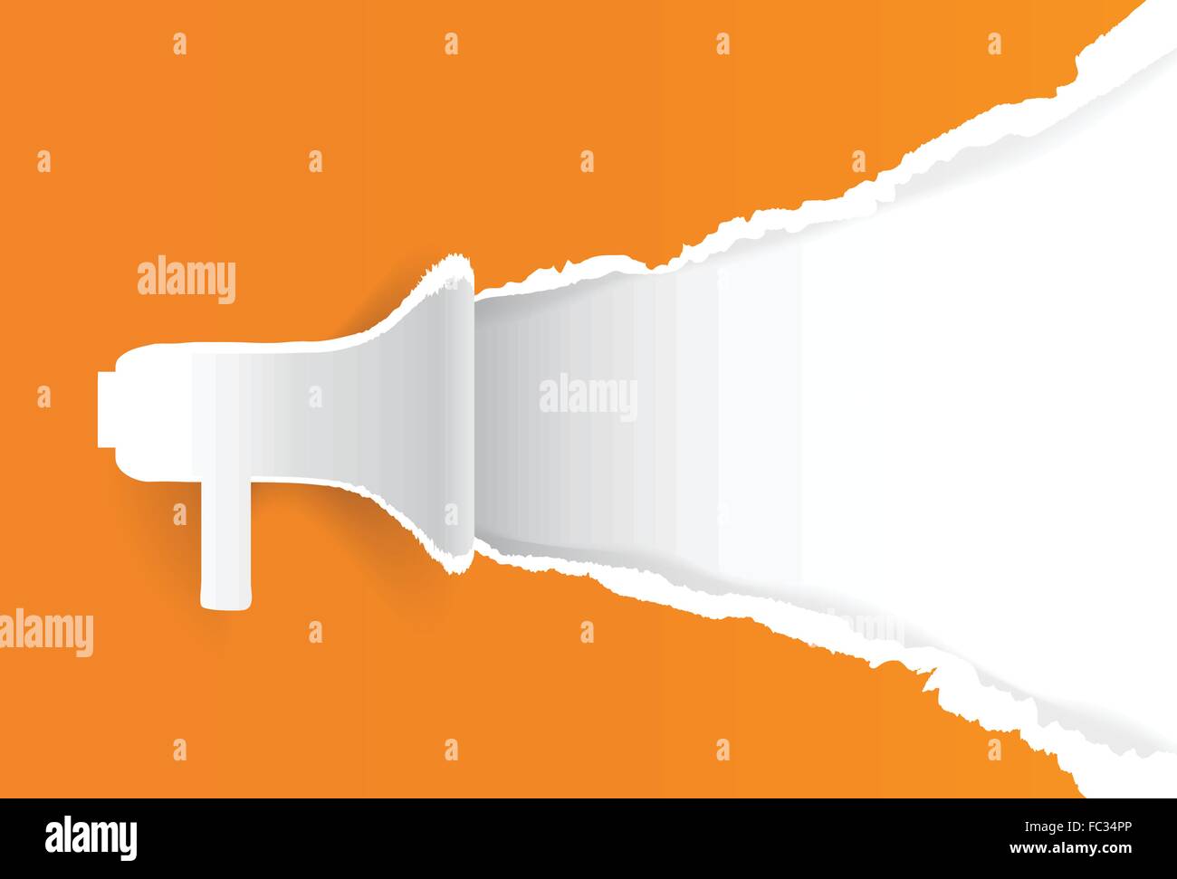 Megaphone empty bubble bullhorn Stock Vector Images - Alamy