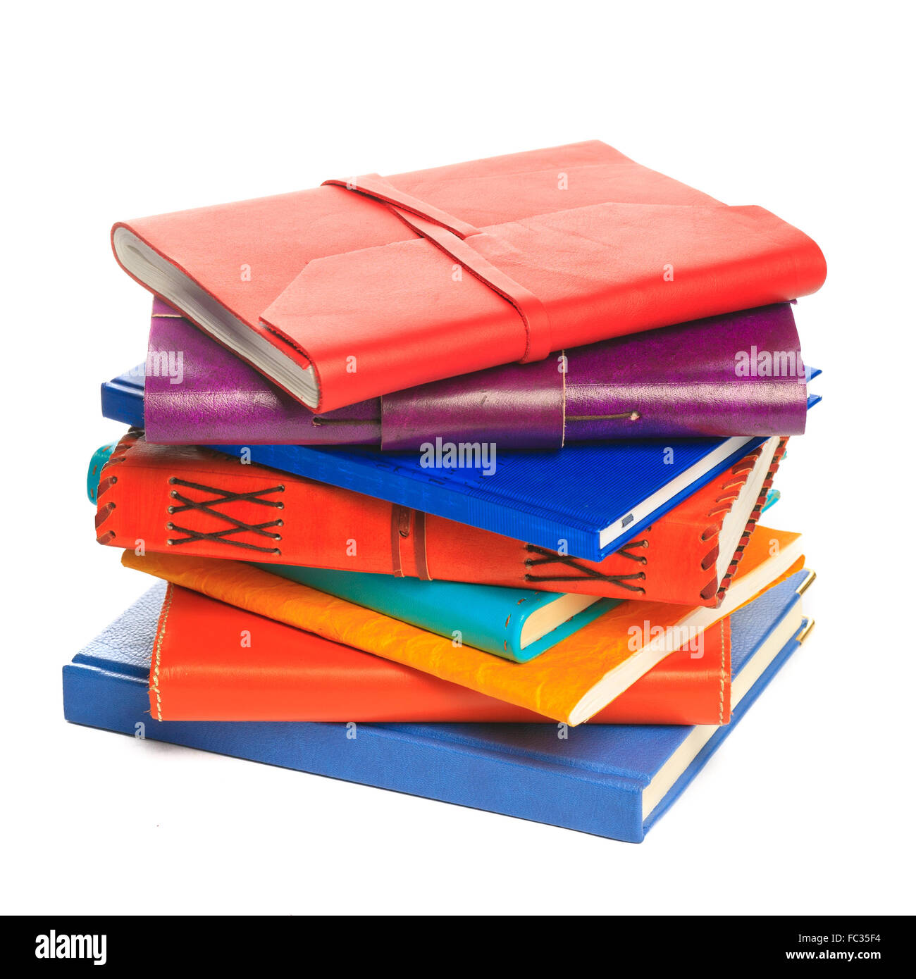 Spiral notebook pile hi-res stock photography and images - Alamy