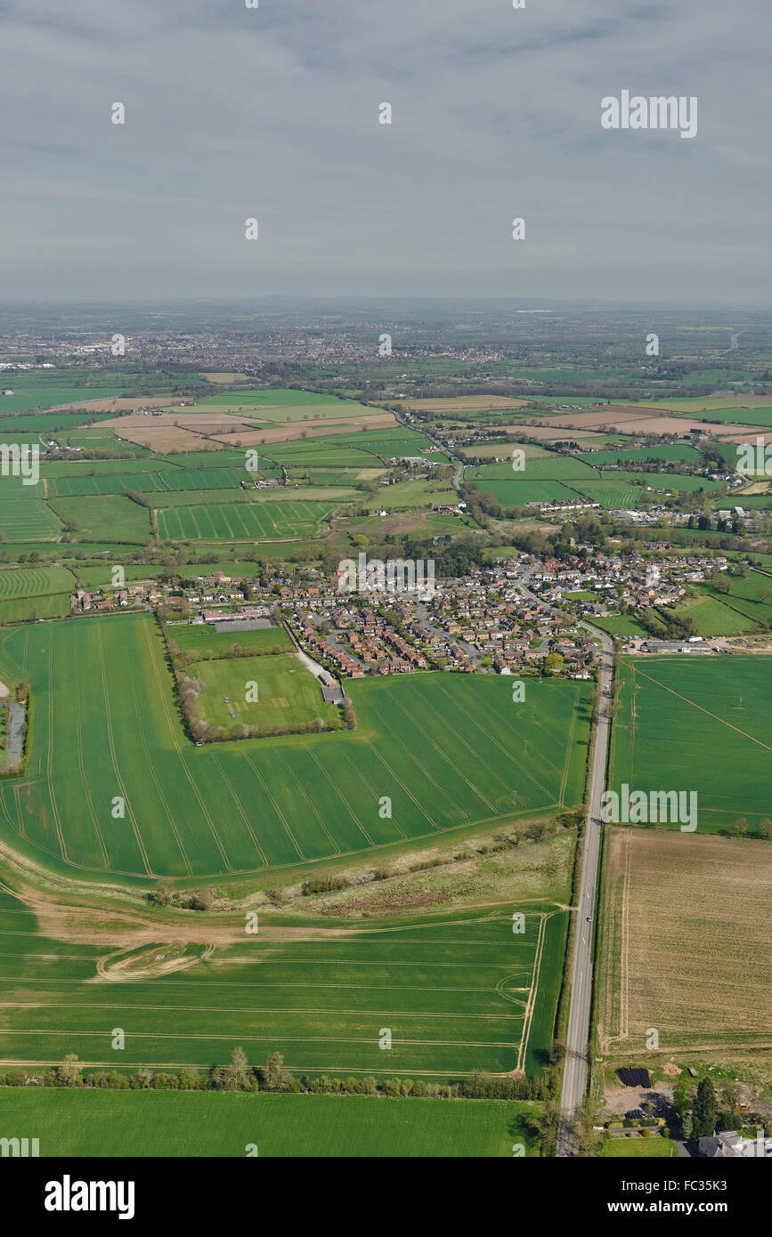 An aerial view of the Warwickshire village of Wolvey and surrounding ...