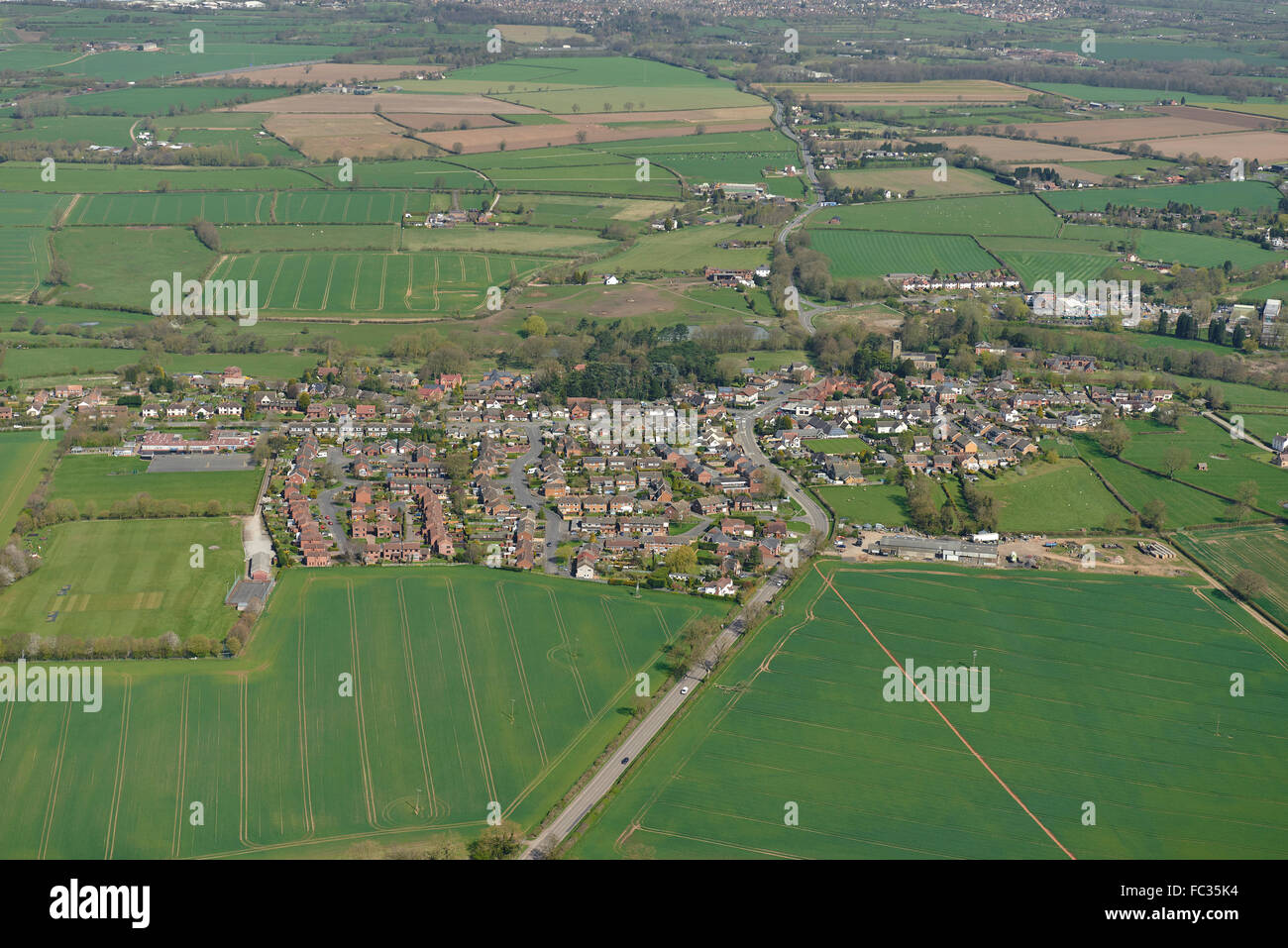 An aerial view of the Warwickshire village of Wolvey and surrounding ...