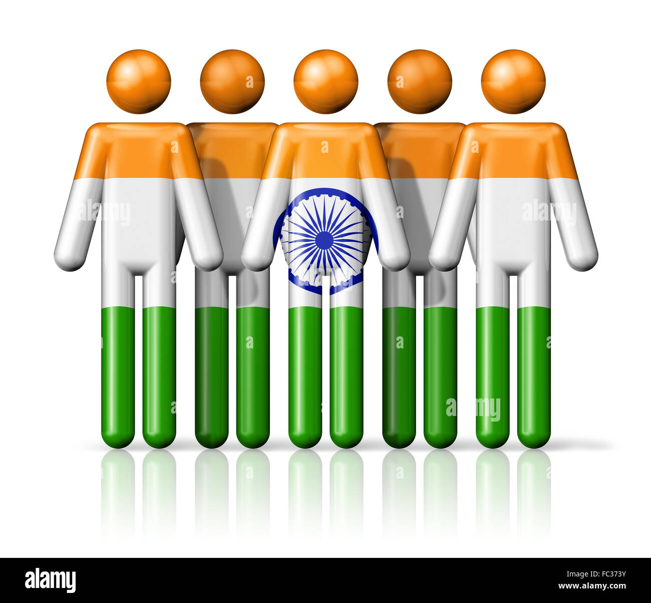 India flag on stick hi-res stock photography and images - Alamy