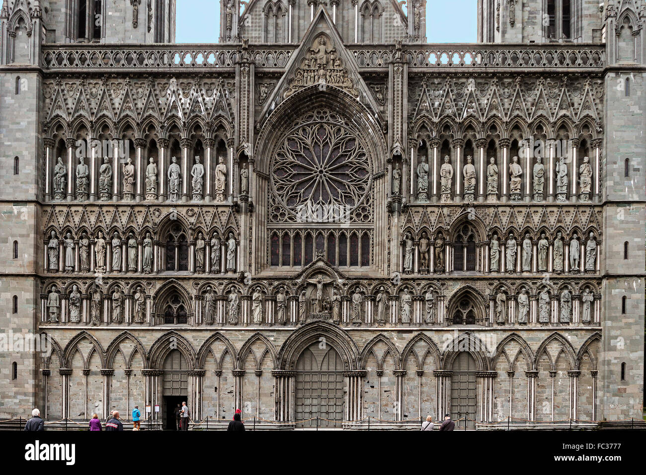 Facade of Nidaros Cathedral Trondheim Norway Stock Photo - Alamy