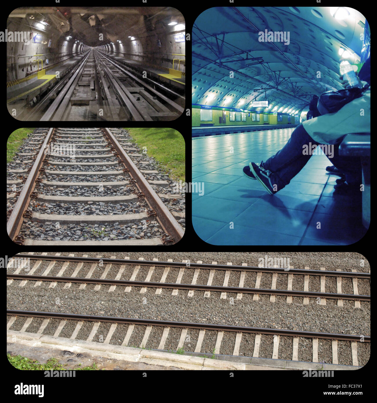 Public transport collage hi-res stock photography and images - Alamy