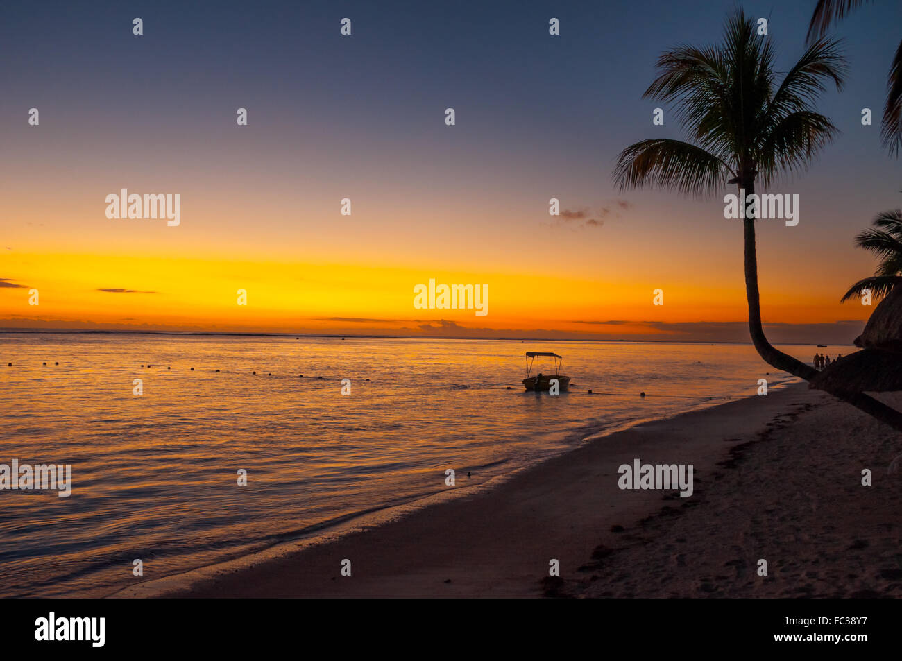Sunset in Mauritius Stock Photo - Alamy