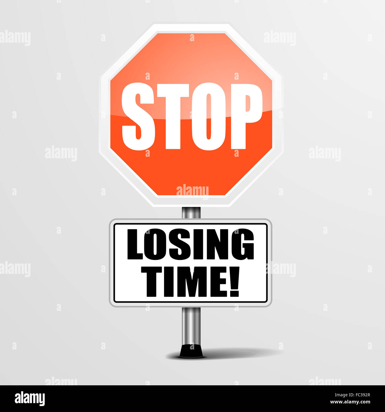 Stop Losing Time Stock Photo - Alamy