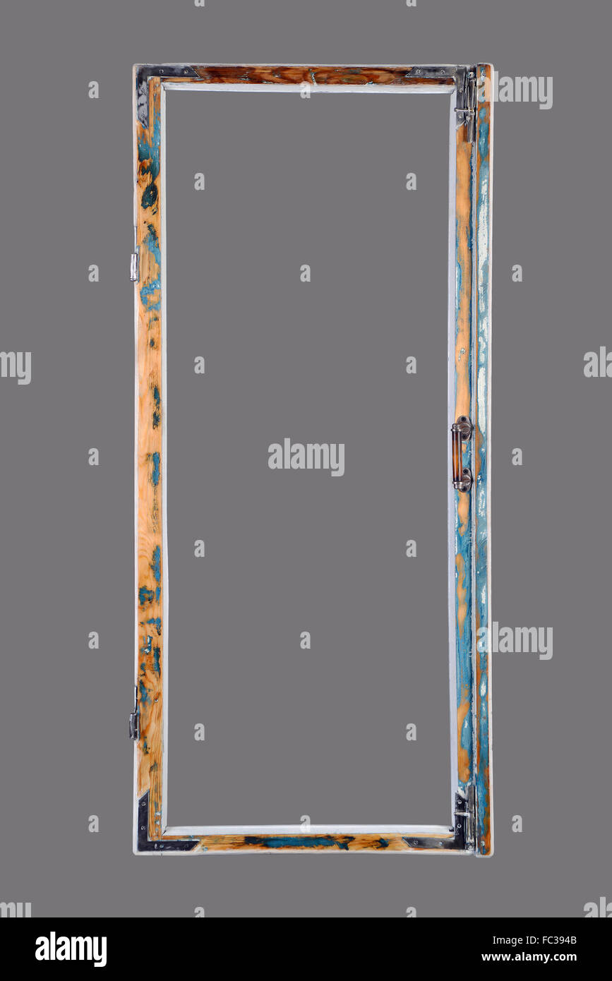 Old wooden window frame Stock Photo - Alamy