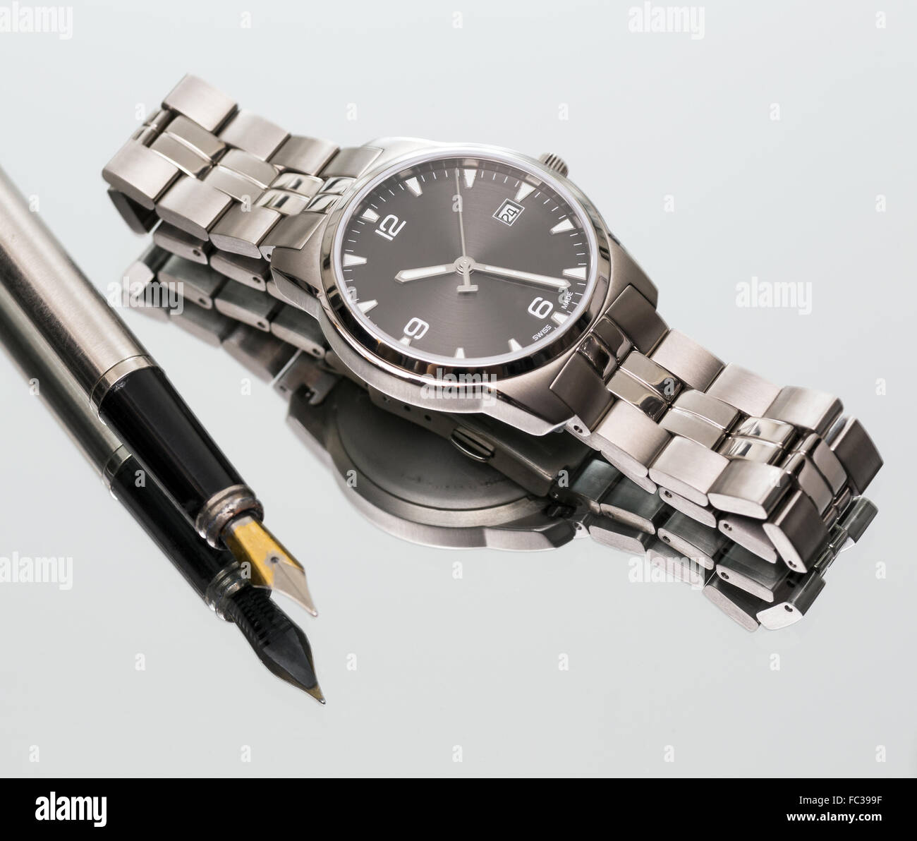 Wrist Watch. pen. close Stock Photo - Alamy