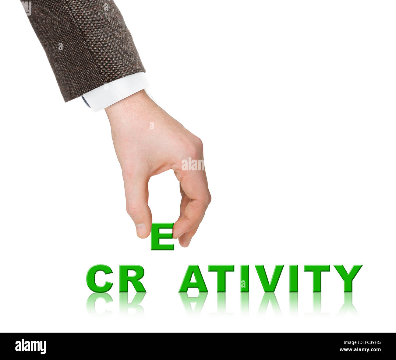 Hand and word Creativity Stock Photo - Alamy