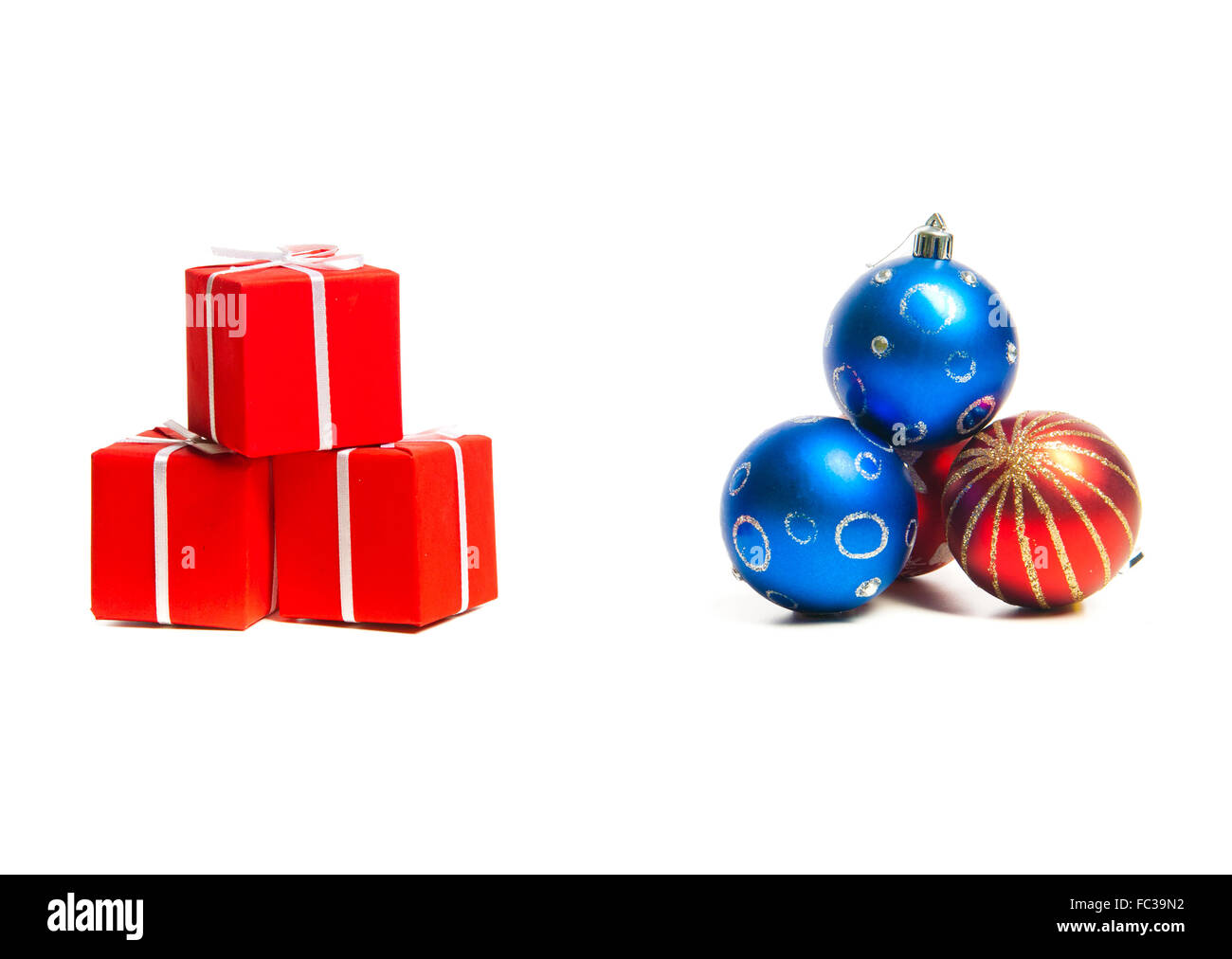 Set gifts christmas decor Cut Out Stock Images & Pictures - Alamy