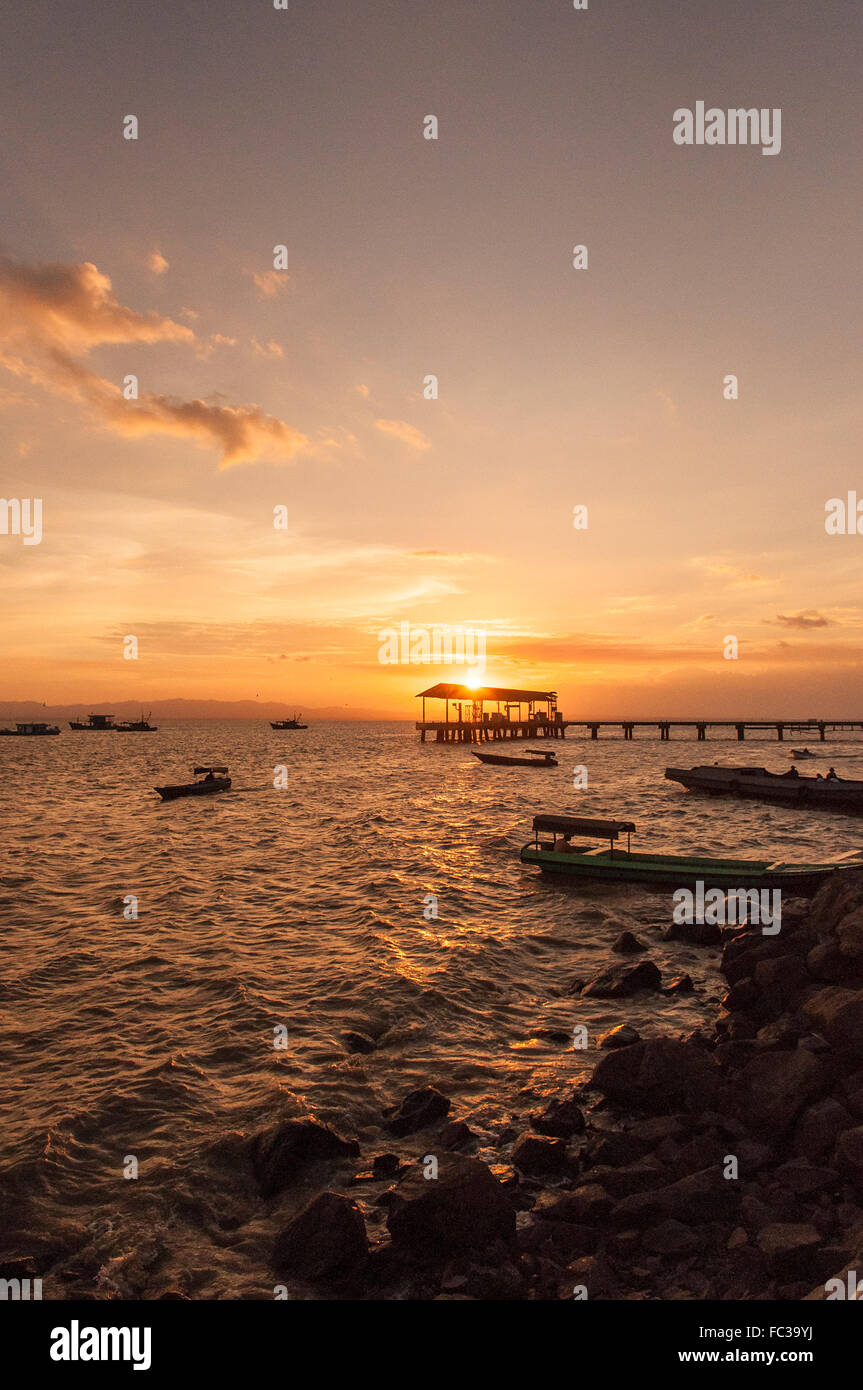 Sunset at tawau port hi-res stock photography and images - Alamy