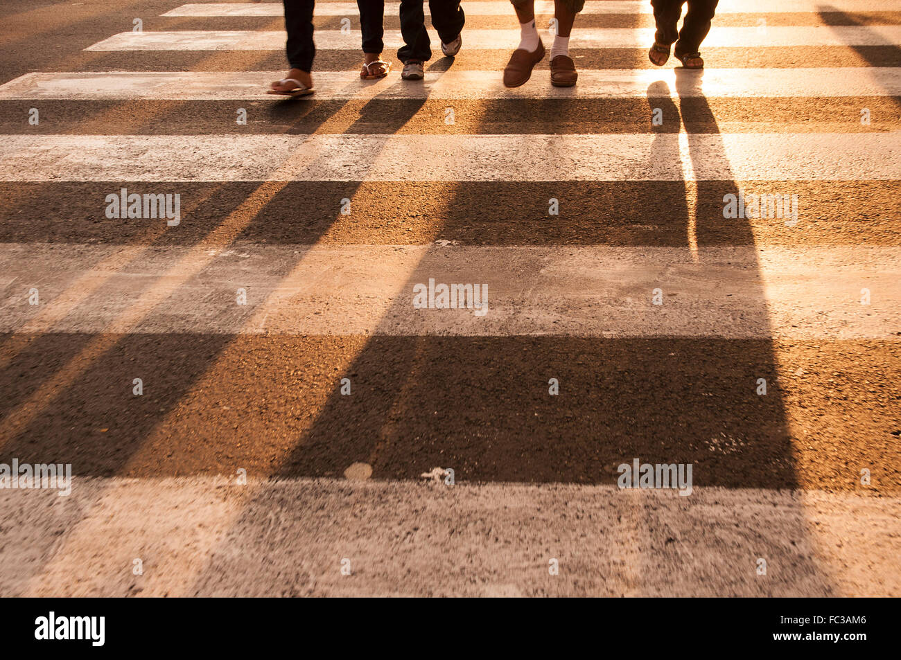 Shadow of leg with backlight with Beautiful sunset at Manila Bay Stock ...
