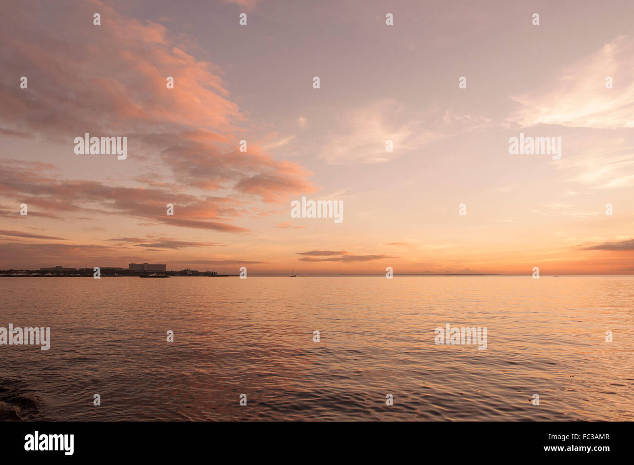 Beautiful sunset at Manila Bay Stock Photo - Alamy