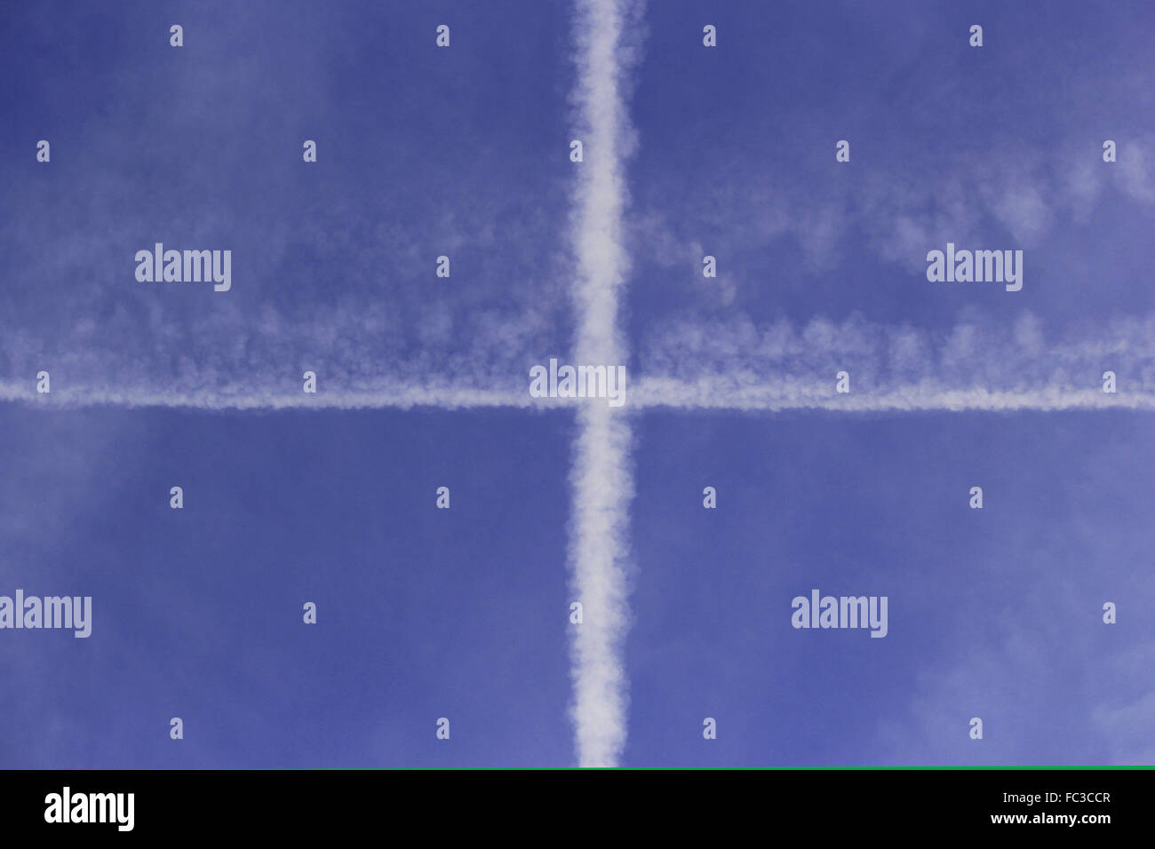 contrail, vapor trail of an aircraft Stock Photo - Alamy