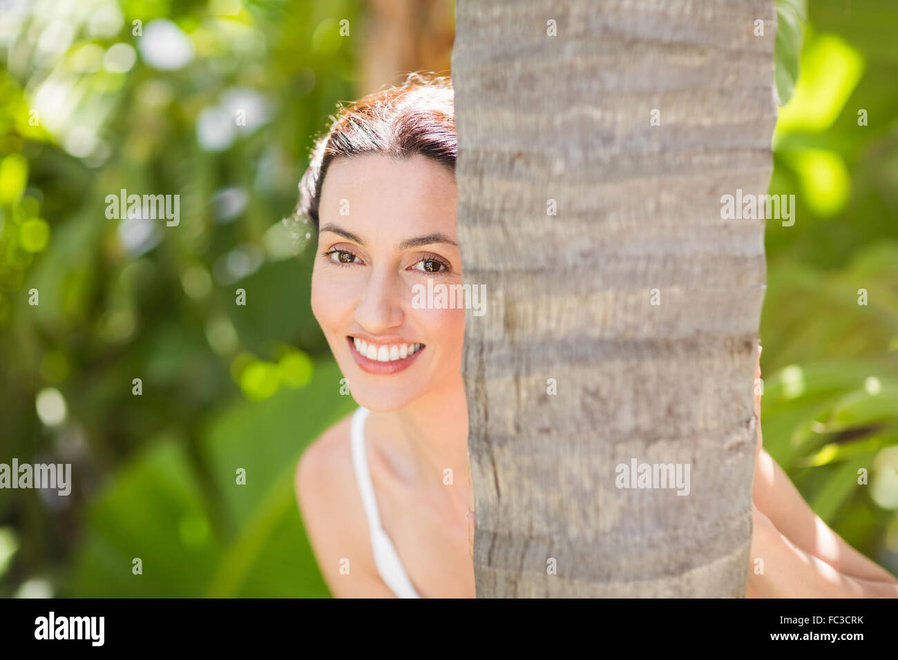Portrait of a woman in a meditation position Stock Photo - Alamy