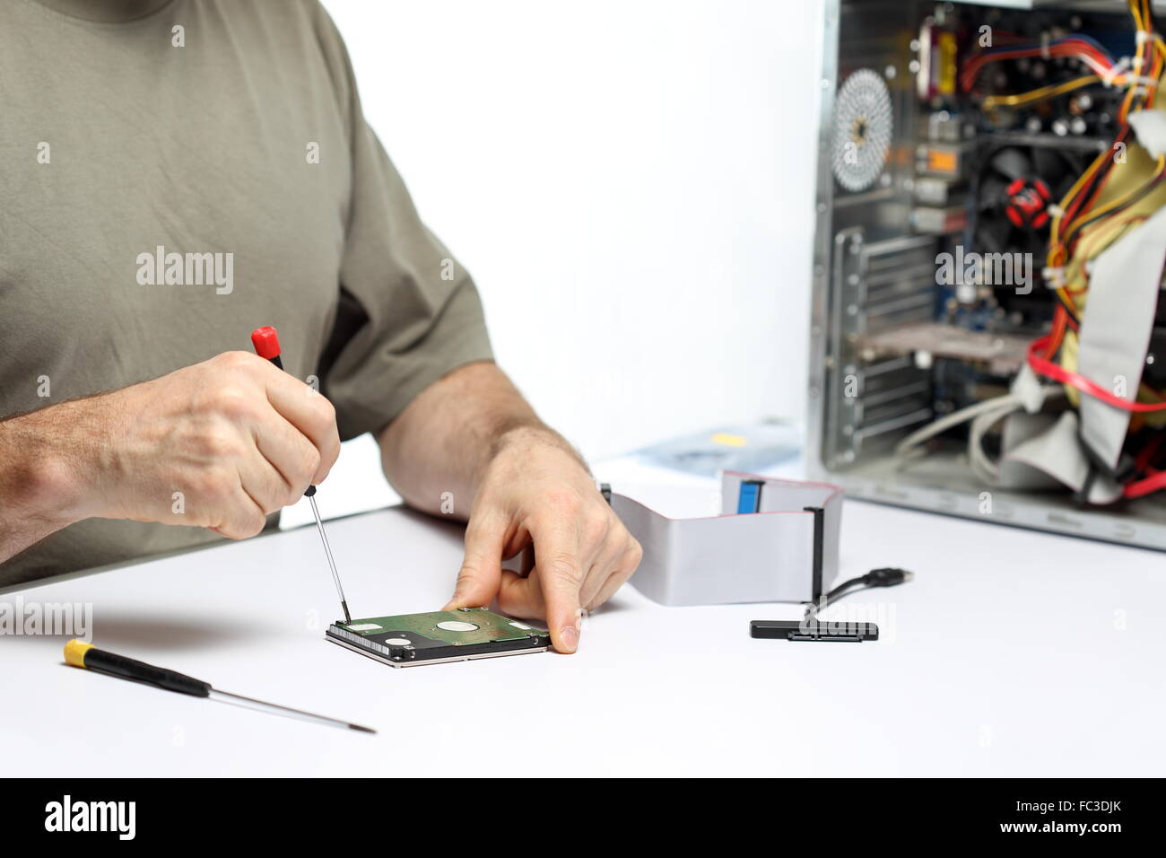 Young professional concentrating on computer hi-res stock photography ...