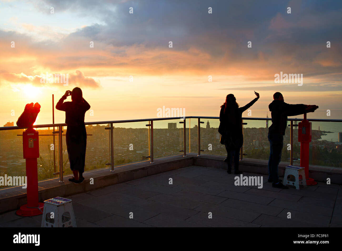 View point at sunset Stock Photo - Alamy