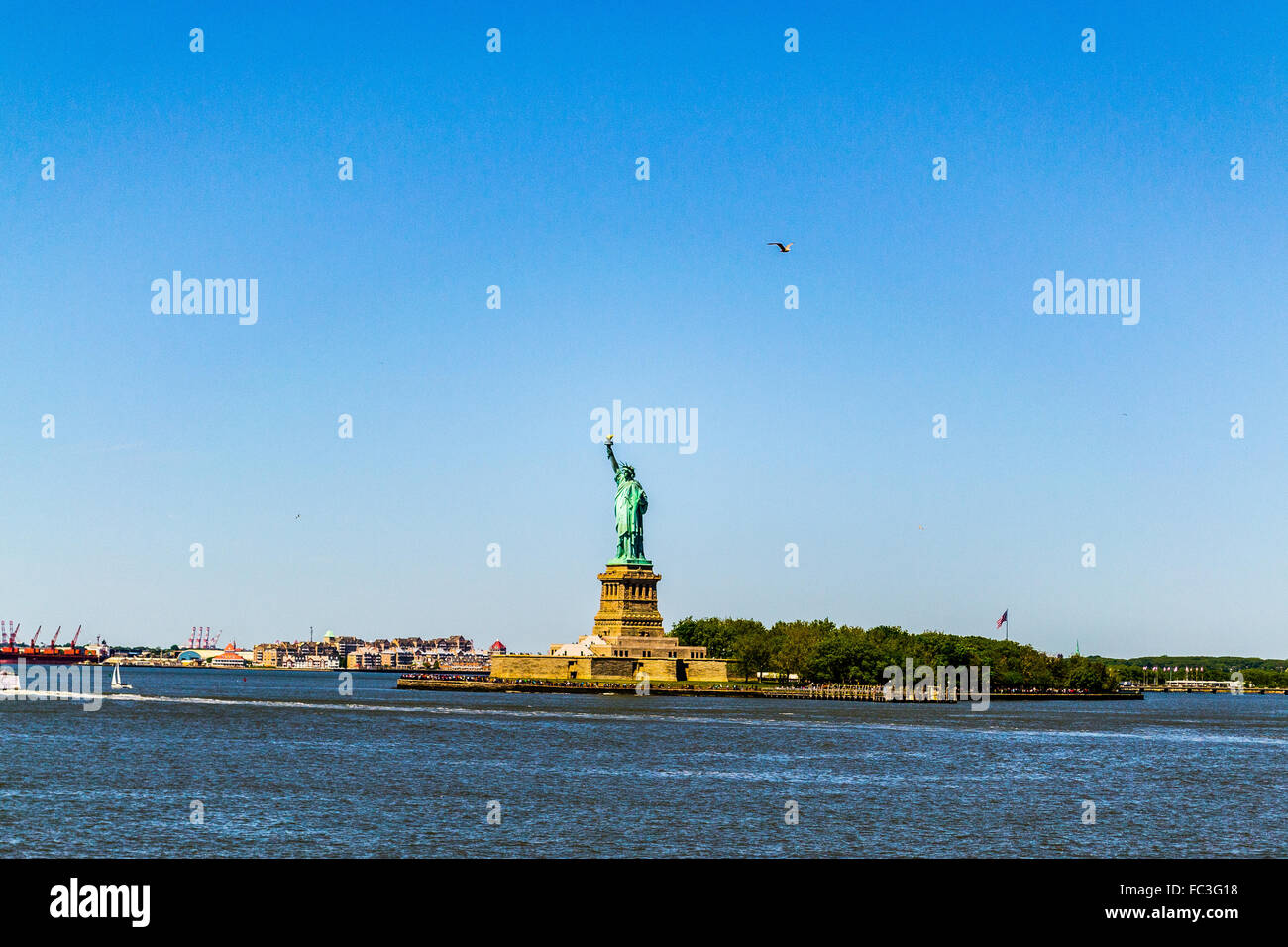 Statue of Liberty from the water Stock Photo - Alamy