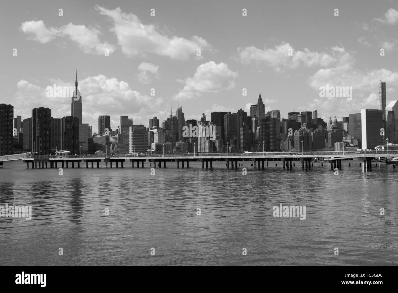 White clouds blue sky in Black and White Stock Photos & Images - Alamy