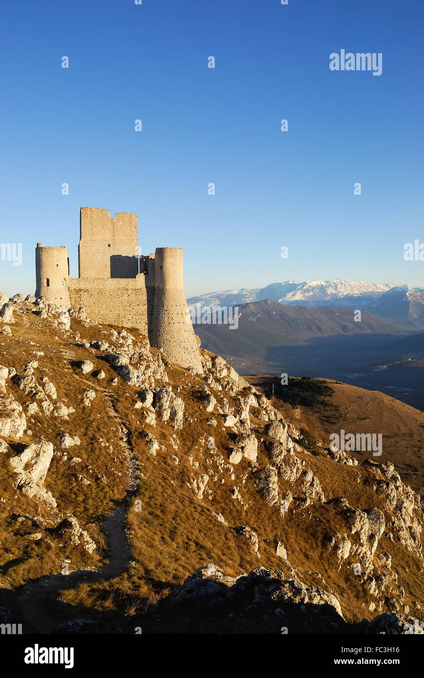 Rocca Calascio is a mountaintop fortress or rocca in the Province of L ...