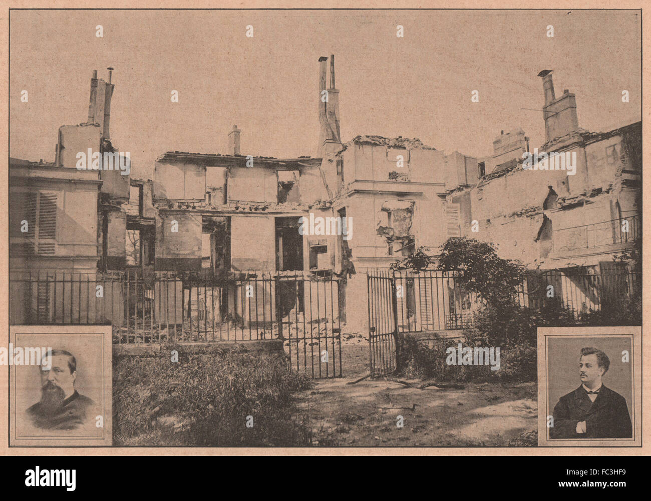 PARIS COMMUNE 1871 Maison/Portrait Pierre Bonaparte, Auteuil.Victor ...