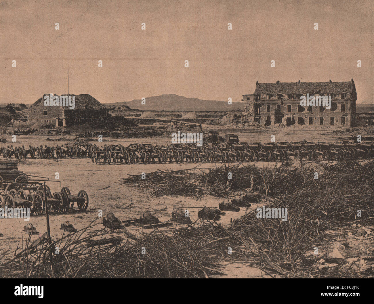 PARIS COMMUNE 1871. Le Fort d'Issy (Mars 1871, Vue panoramique Cóte ...