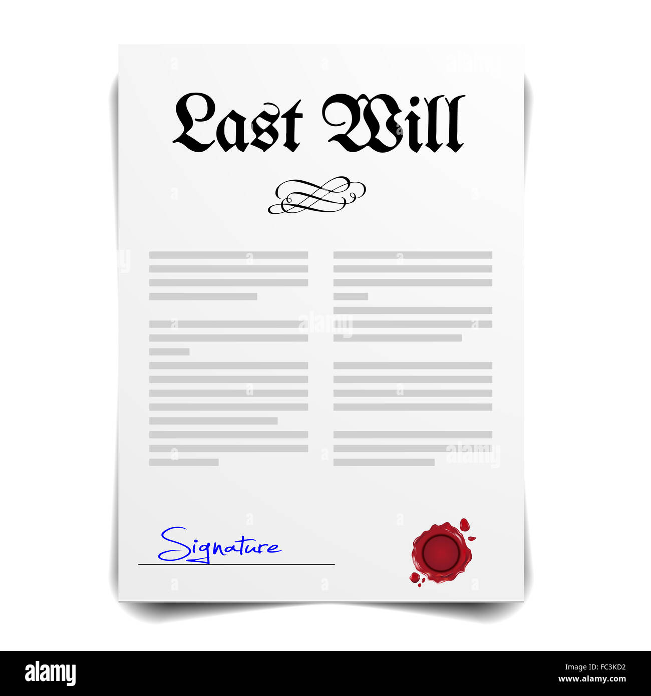 Last will and testament hi-res stock photography and images - Alamy